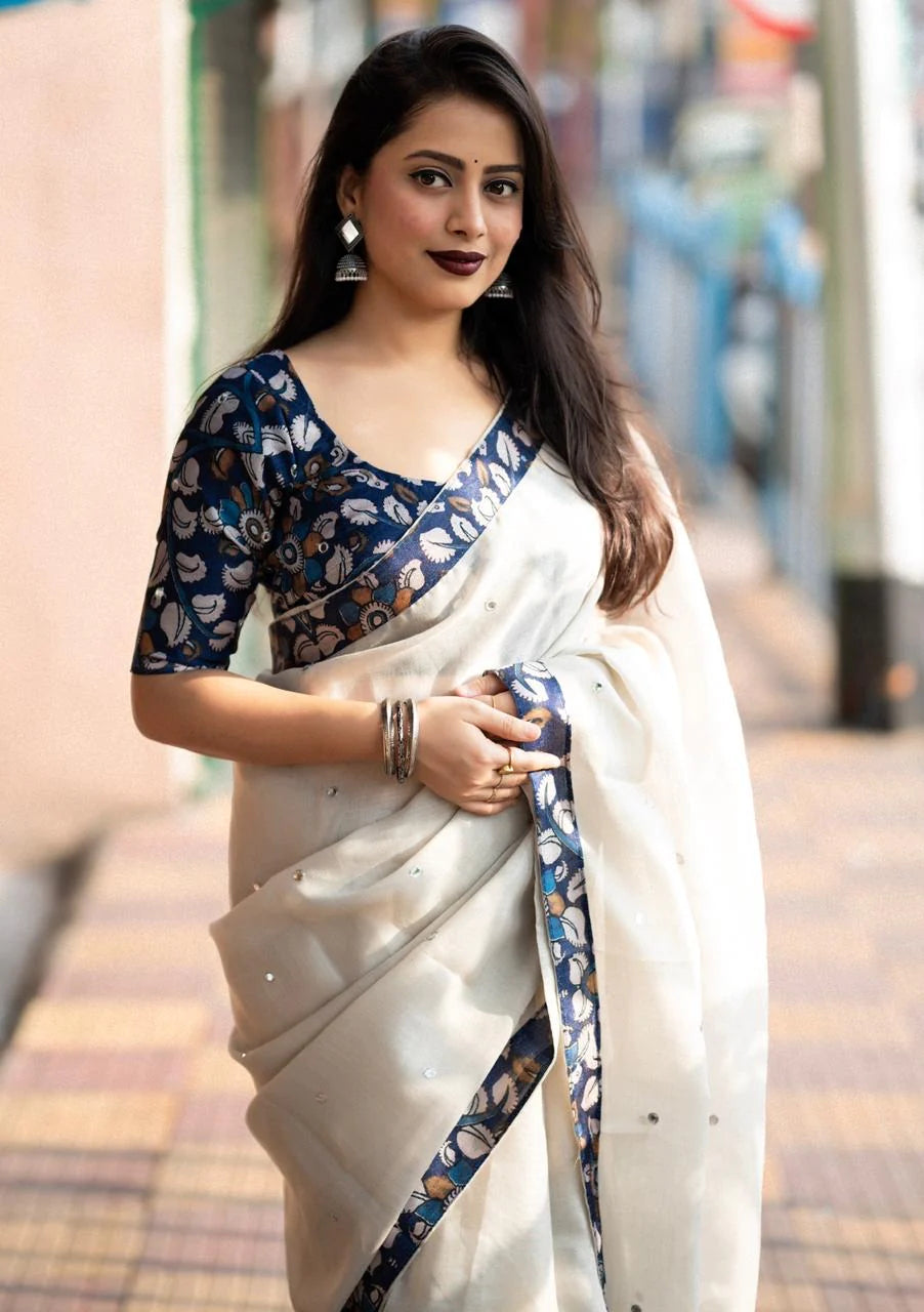 Luxurious Linen sarees : Unveiling the Elegance of Linen Sarees ...